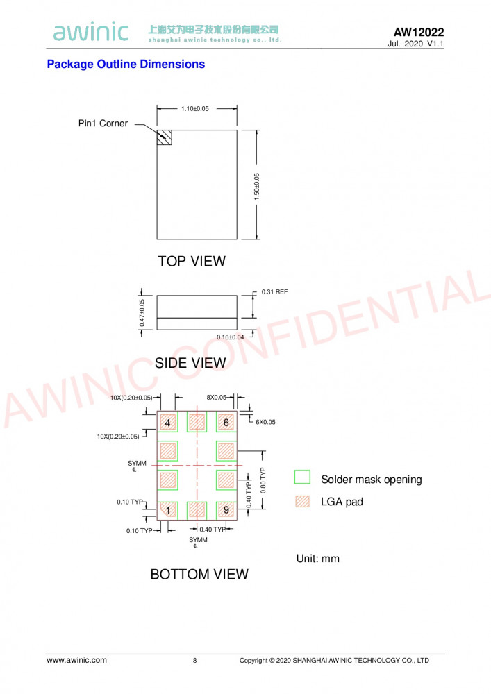 AW12022FLR datasheet page 8