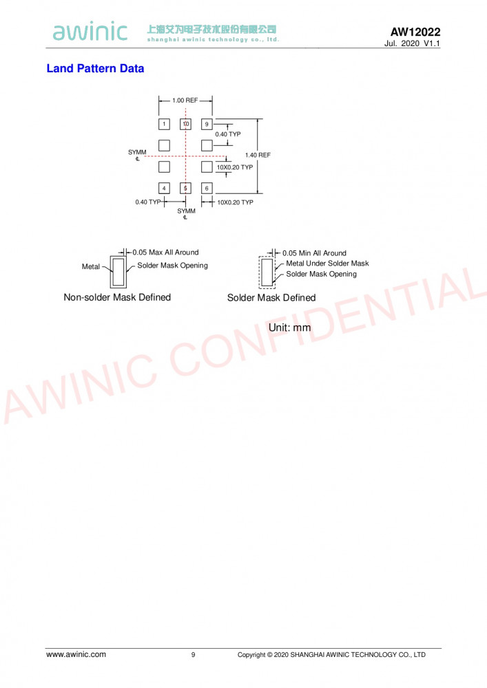 AW12022FLR datasheet page 9