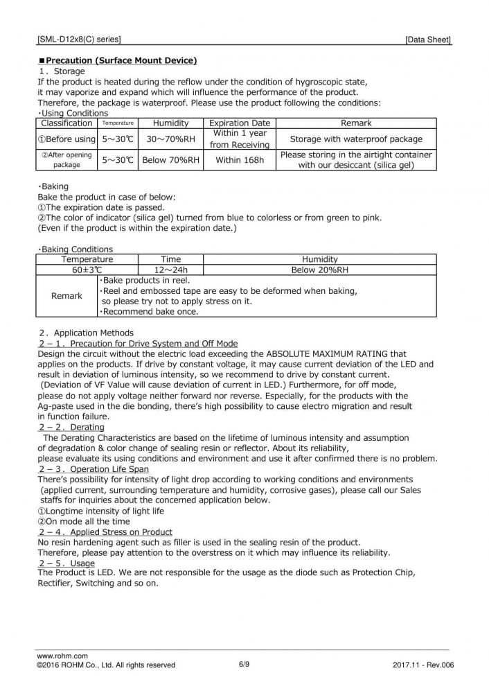 ROHM SML-D12V8WT86C datasheet page 6