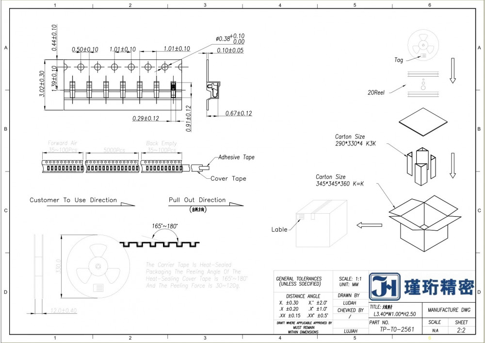 JINHENG TP-T0-2561 technical document page 2