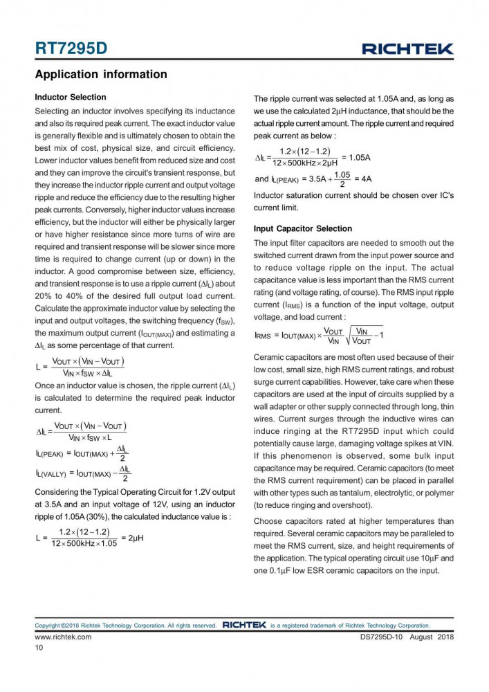 RT7295D datasheet page 10