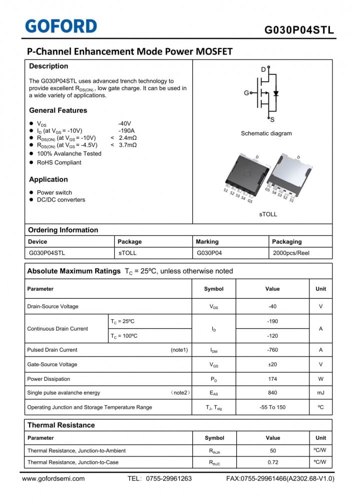 G030P04STL datasheet page 1