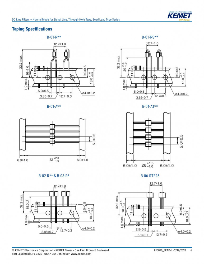KEMET B-06-R-25 datasheet page 6