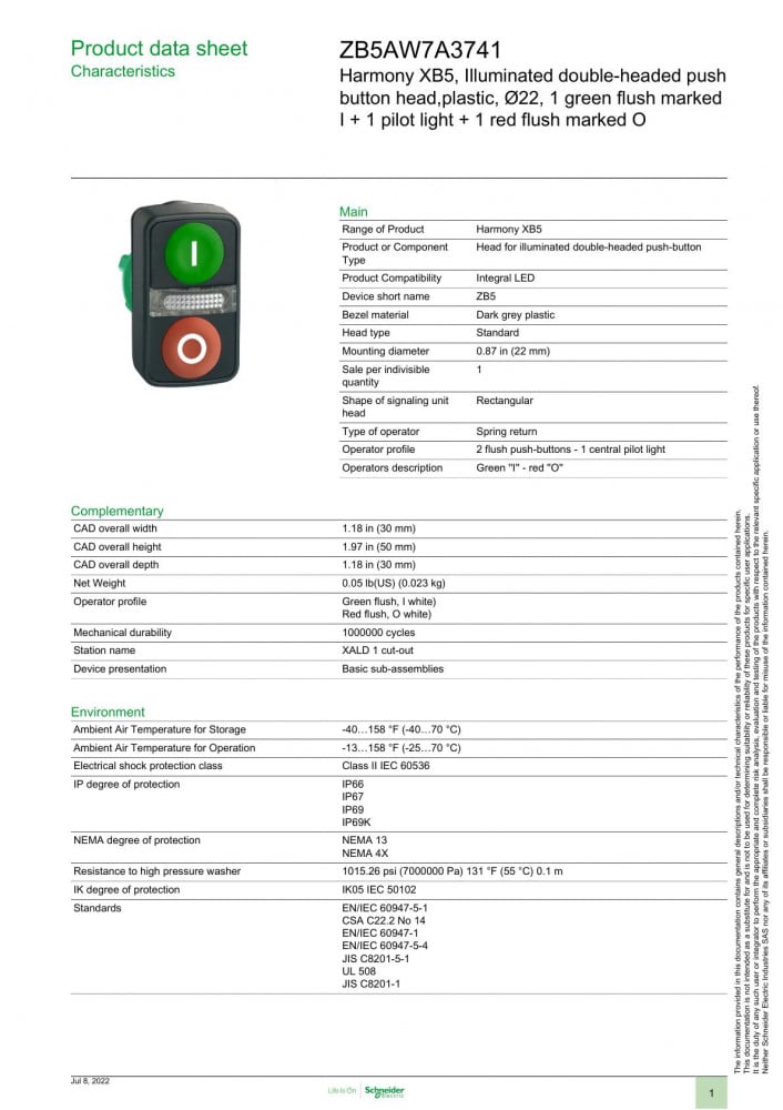 ZB5AW7A3741 technical document page 1