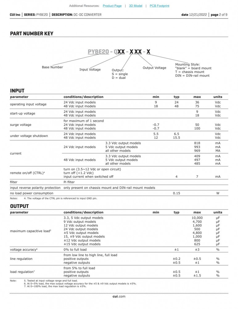 PYBE20 datasheet page 2