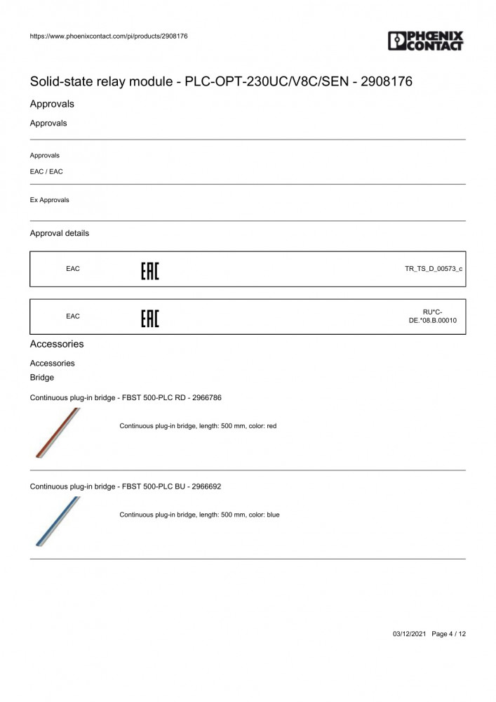 Phoenix Contact 2908176 technical document page 4