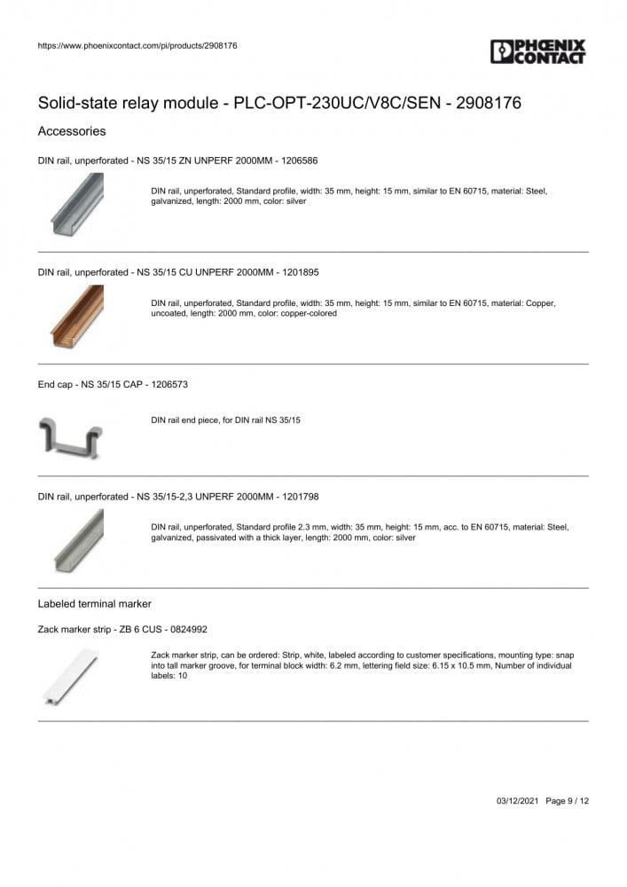 Phoenix Contact 2908176 technical document page 9