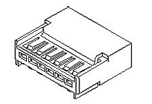 2.50mm Pitch Wire-to-Wire Plug Housing, with Retainer and Optional Panel Mount, 15 Circuits