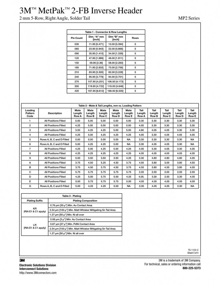3M MP2-P240-51M1-LR technical document page 3