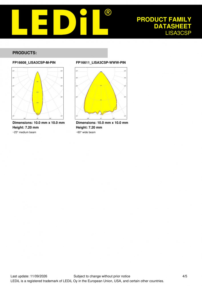 LISA3CSP-O-90-CLIP16 technical document page 4