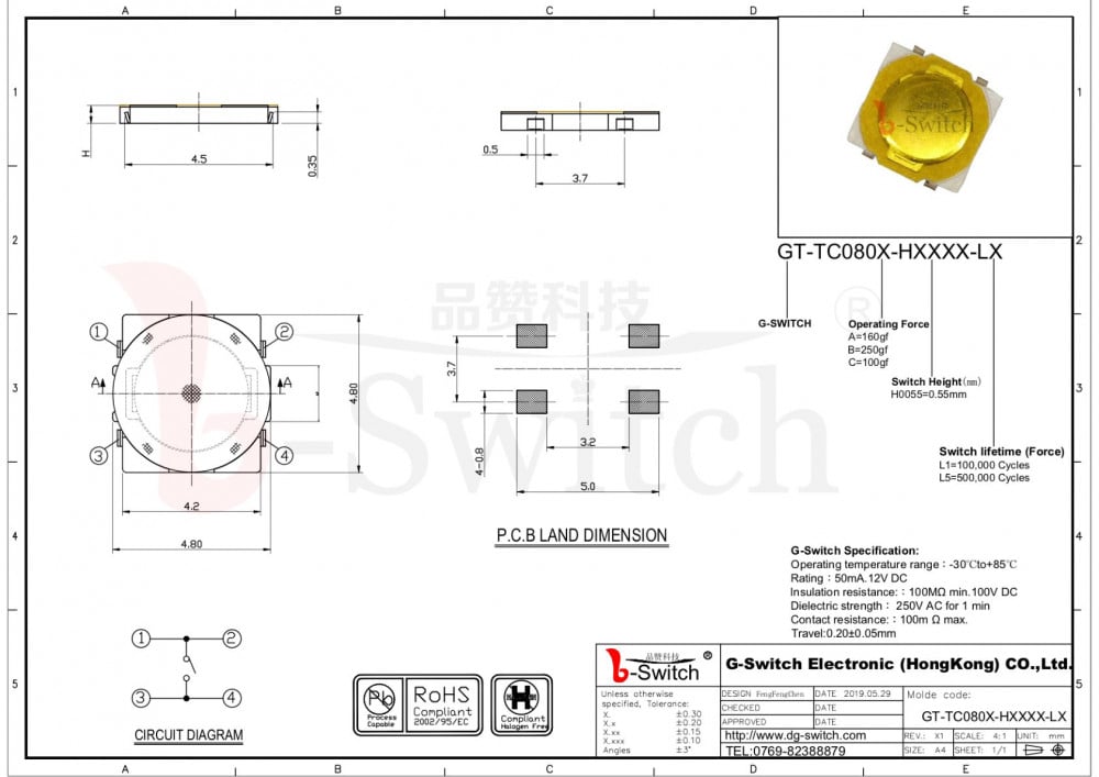 GT-TC080B-H0055-L1 technical document preview