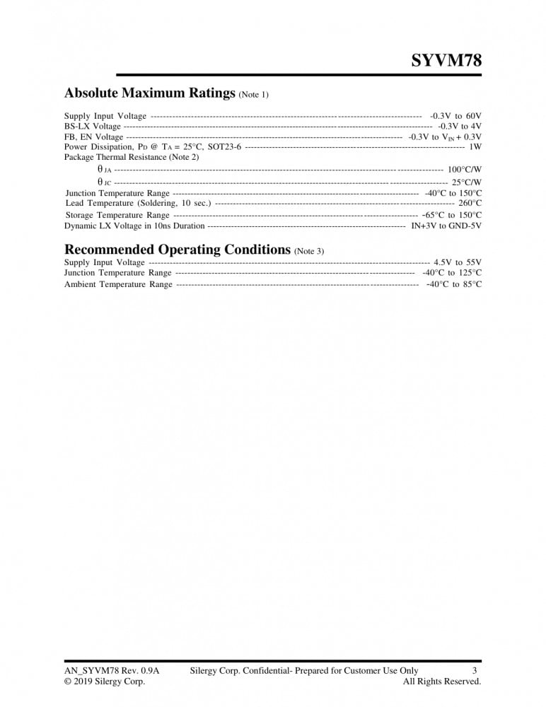 SYVM78ABC datasheet page 3