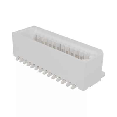 SlimStack Board-to-Board Connector, 0.80mm Pitch, Plug, 4.50 or 5.50mm Mated Height, 28 Circuits, Vertical, without Boss for sale