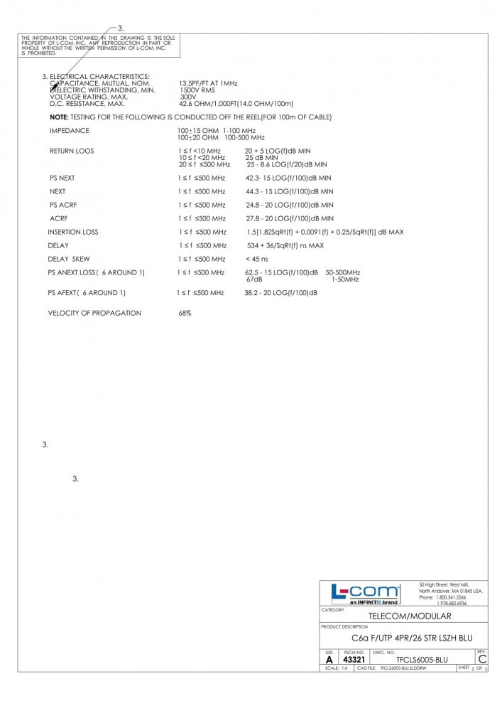 TFCLS6005-BLU technical drawing sheet 2