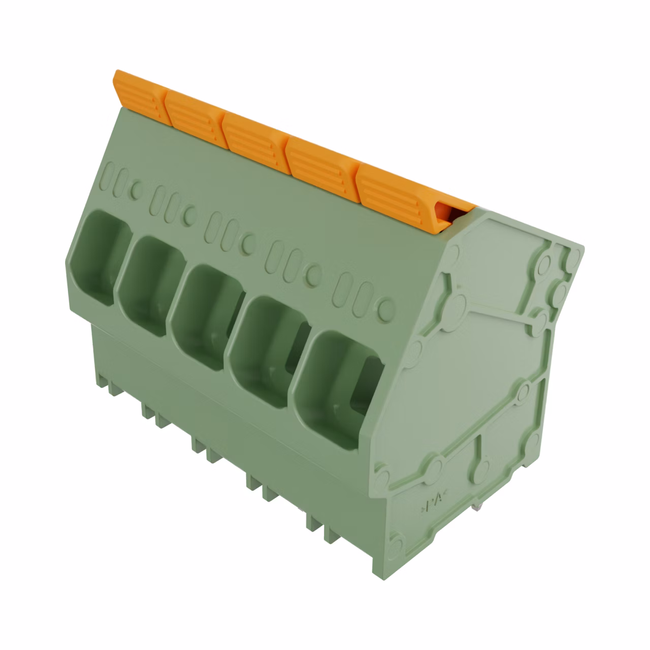 10.00mm Pitch Lever Activated Fixed Mount PCB Terminal Block, 35° Wire Entry, Left Rear Terminal, 5 Circuits for sale