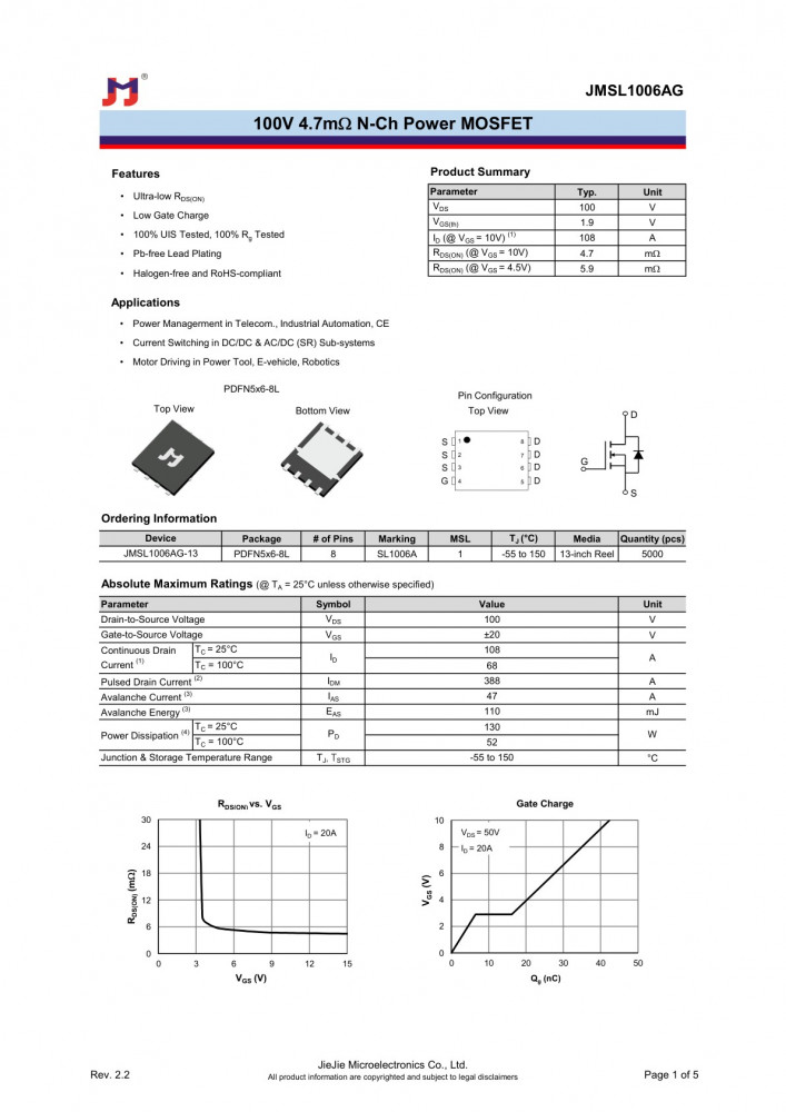 JMSL1006AG-13 datasheet page 1