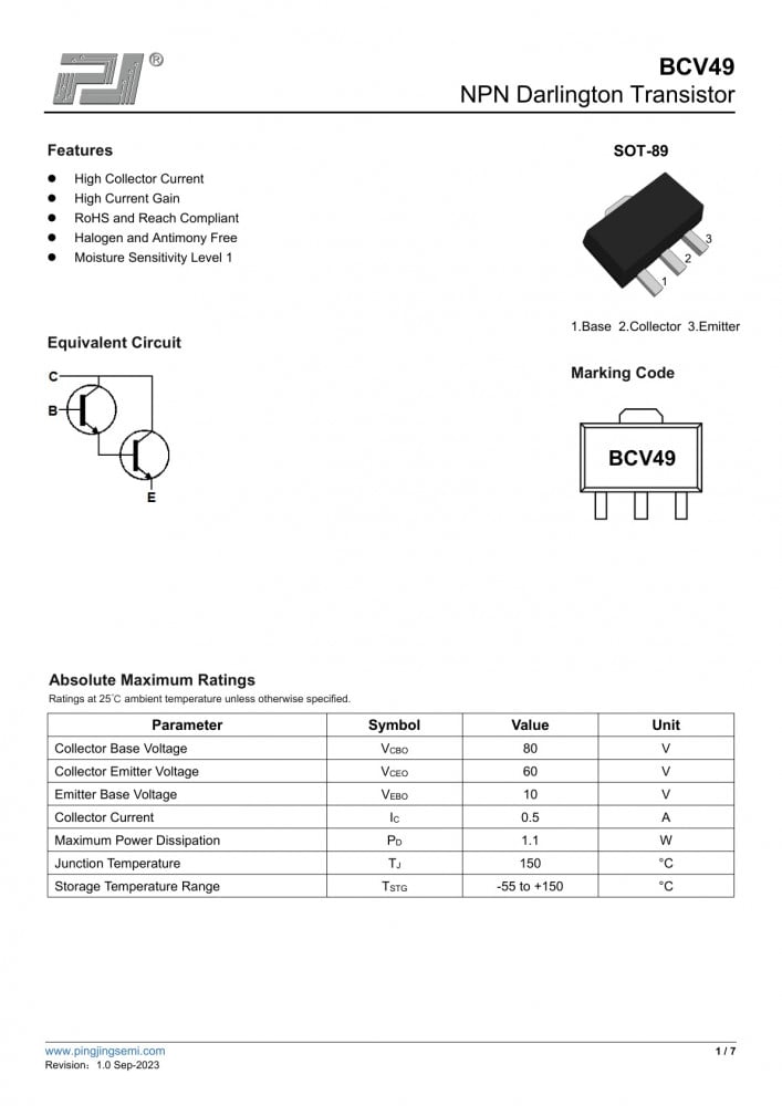 BCV49 technical document page 1