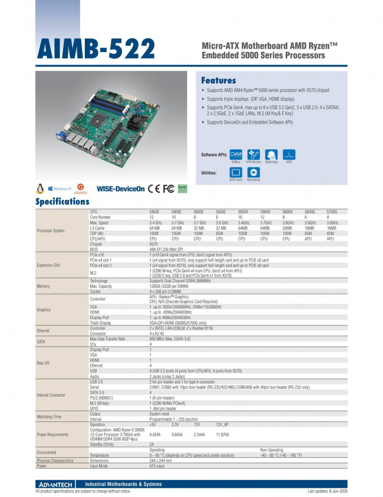 AIMB-522 technical document page 1