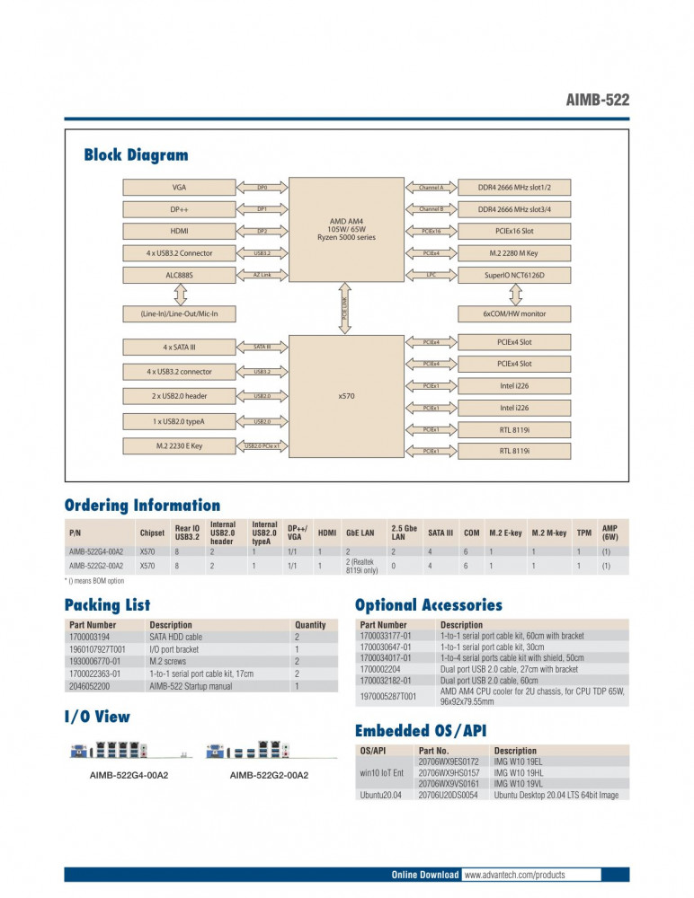 AIMB-522 technical document page 2