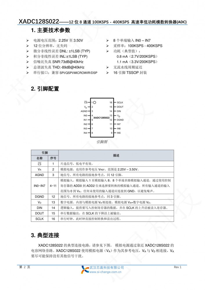 XADC128S022-XC datasheet page 2