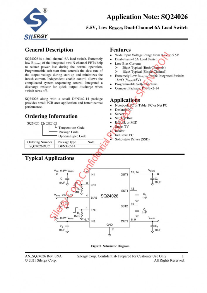 SQ24026DUC datasheet page 1
