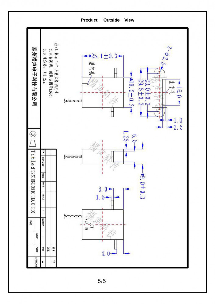 FUET FS2518NB0810-H9.0-R01 specification page 6