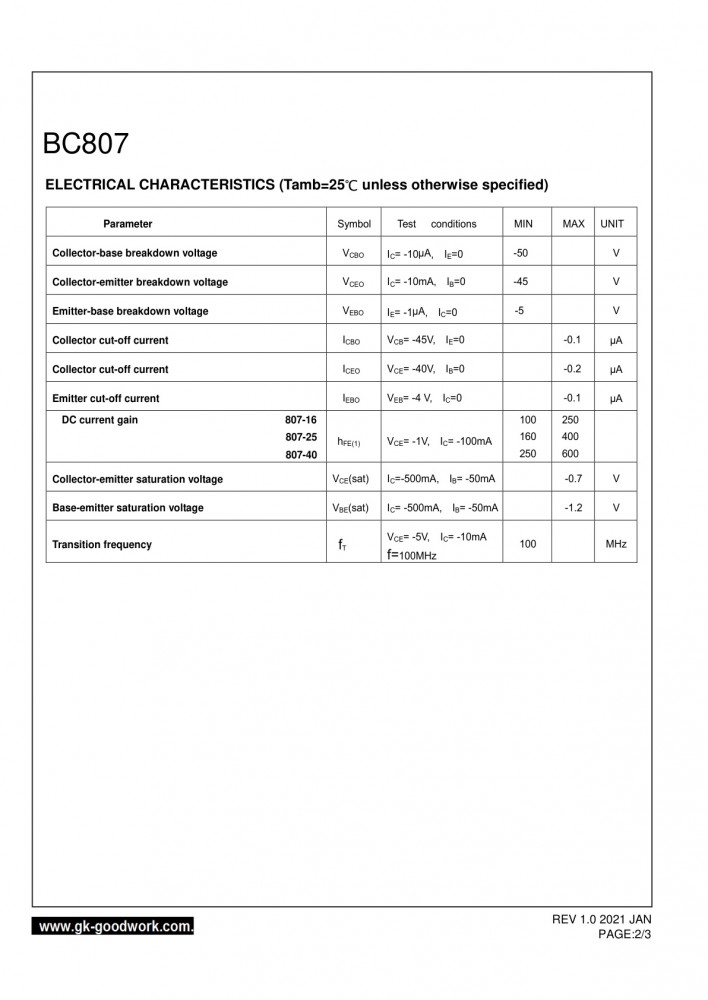 BC807-40W datasheet page 2