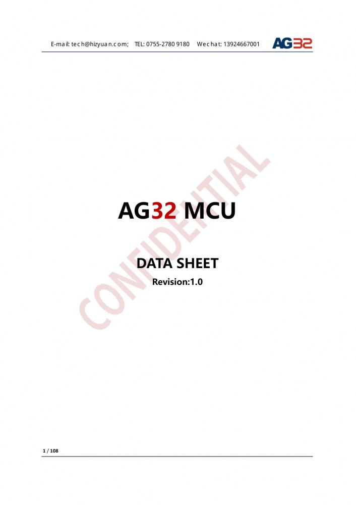 AG32 datasheet preview page 1