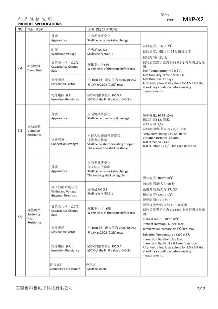 PX334K2C1504 specification page 7