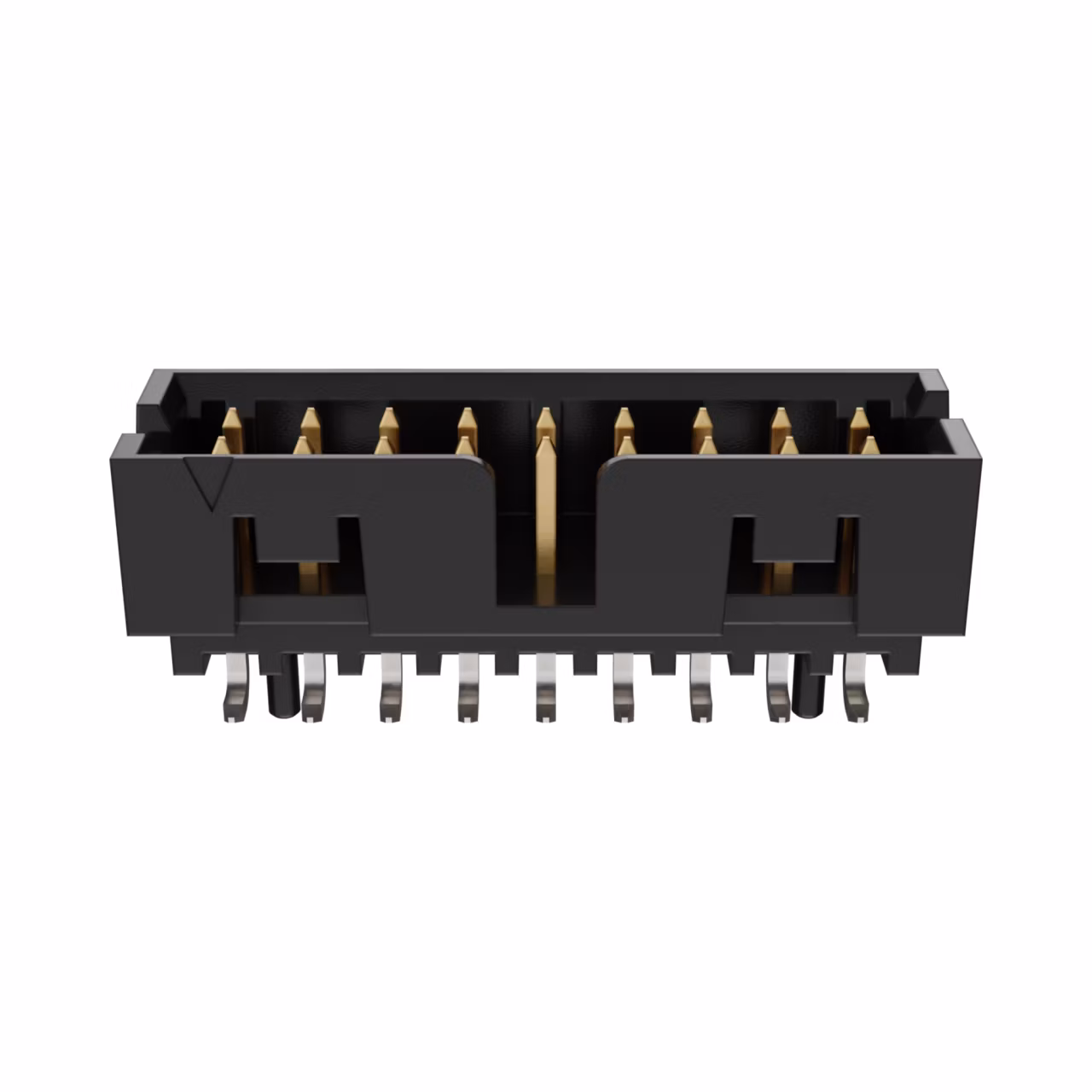 2.00mm Pitch, Milli-Grid PCB Header, Dual Row, Vertical, Surface Mount, Shrouded, 18 Circuits, 0.38µm Gold (Au) Plating, Dual Side Slots, Dual Friction Locks, Center Polarization, with Pegs, Tape and Reel for sale