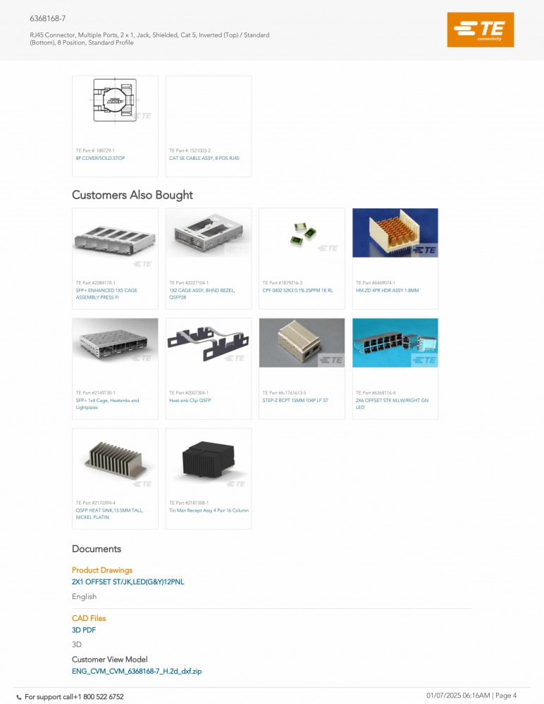 TE Connectivity 6368168-7 technical document page 4