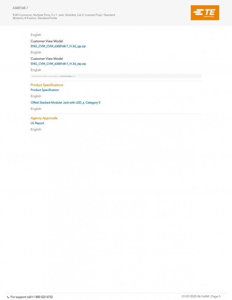TE Connectivity 6368168-7 technical document page 5