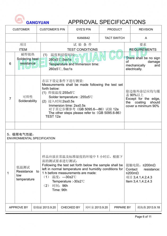 KAN0642 specification page 7