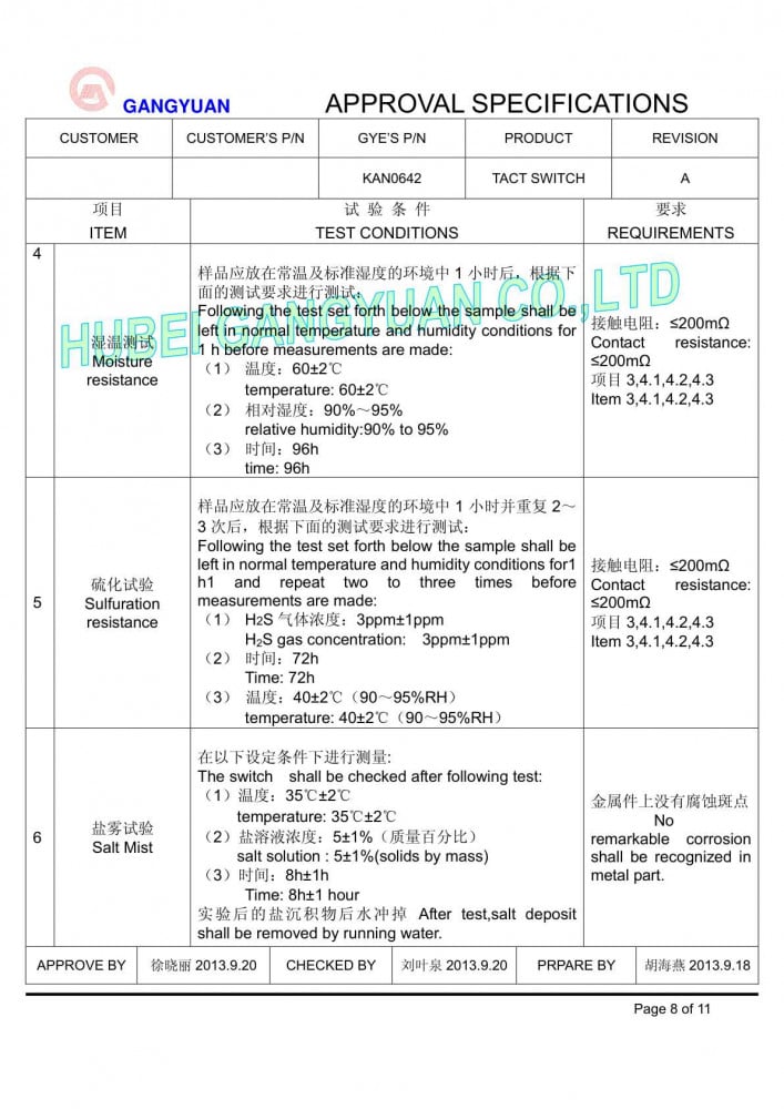 KAN0642 specification page 9