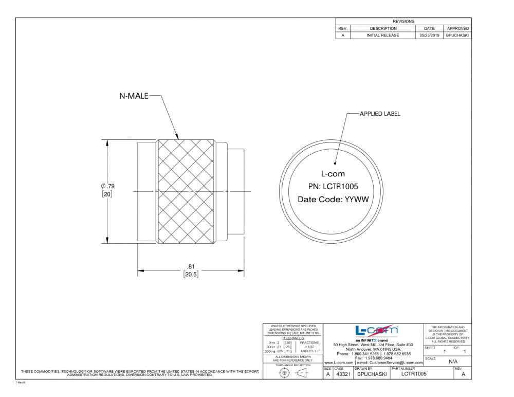 L-com LCTR1005 technical document preview