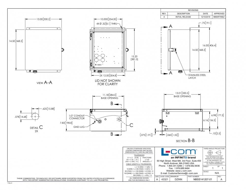 NBSS141207-01 technical drawing