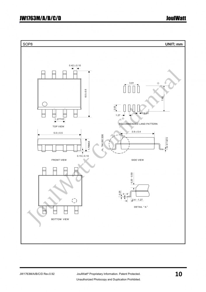 JW1763B datasheet page 10