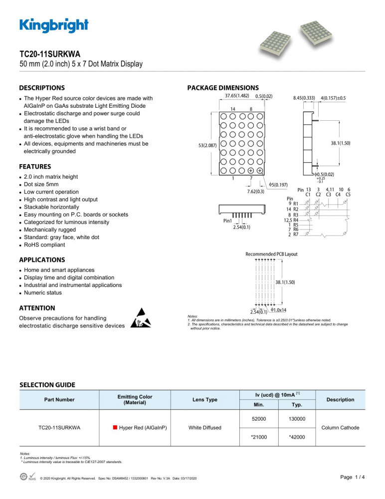 TC20-11SURKWA datasheet page 1
