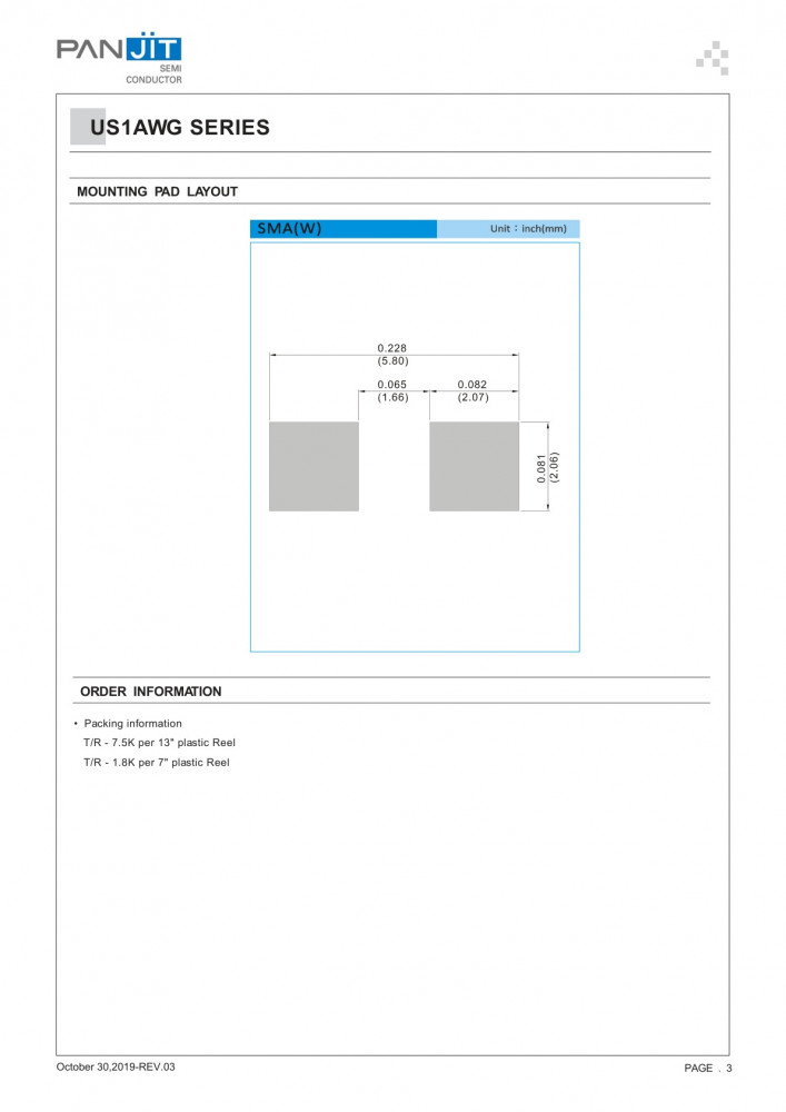 PANJIT US1MWG datasheet page 3