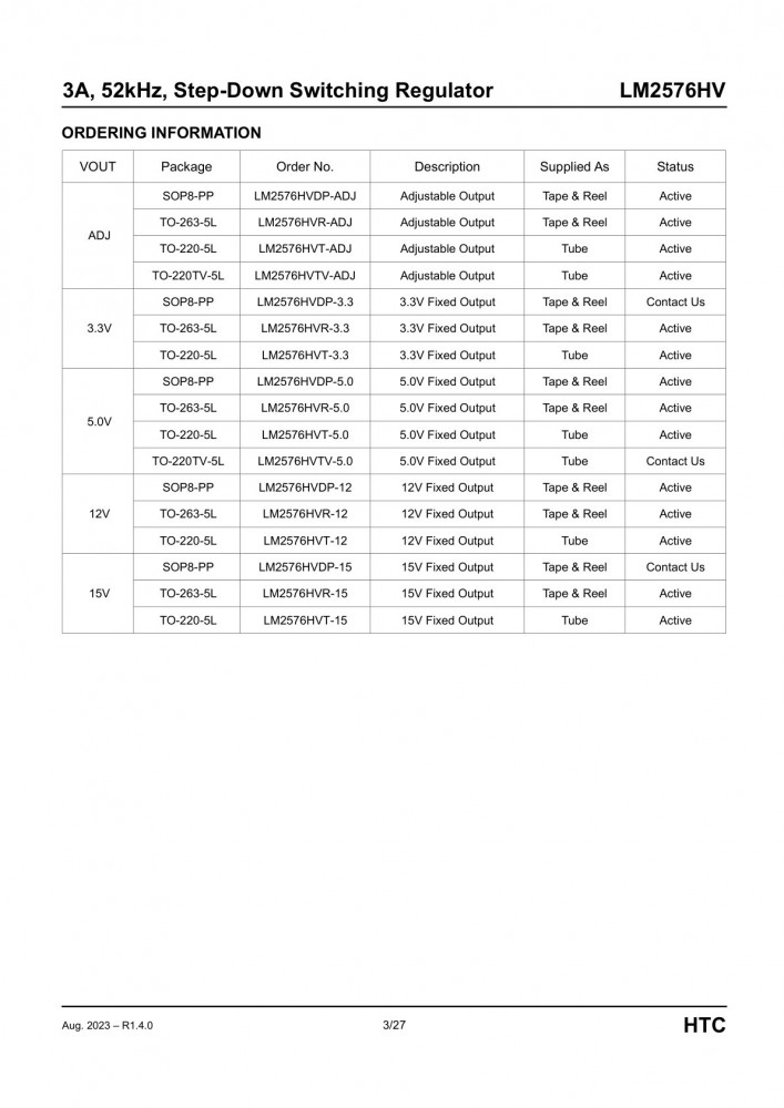 LM2576HVTV-ADJ datasheet page 3
