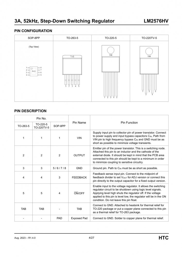 LM2576HVTV-ADJ datasheet page 4