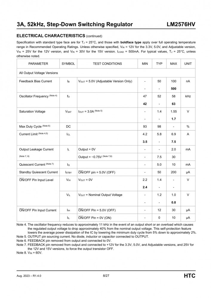 LM2576HVTV-ADJ datasheet page 8