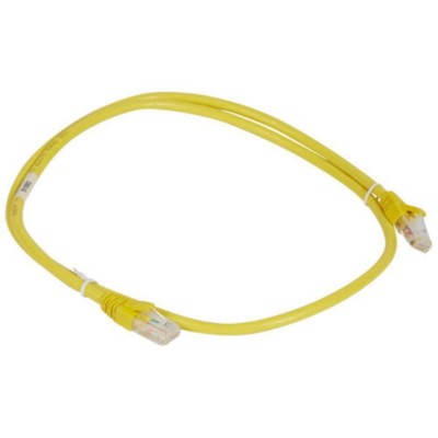 Patch cord RJ45 category 6A U/UTP PVC yellow 1m for sale