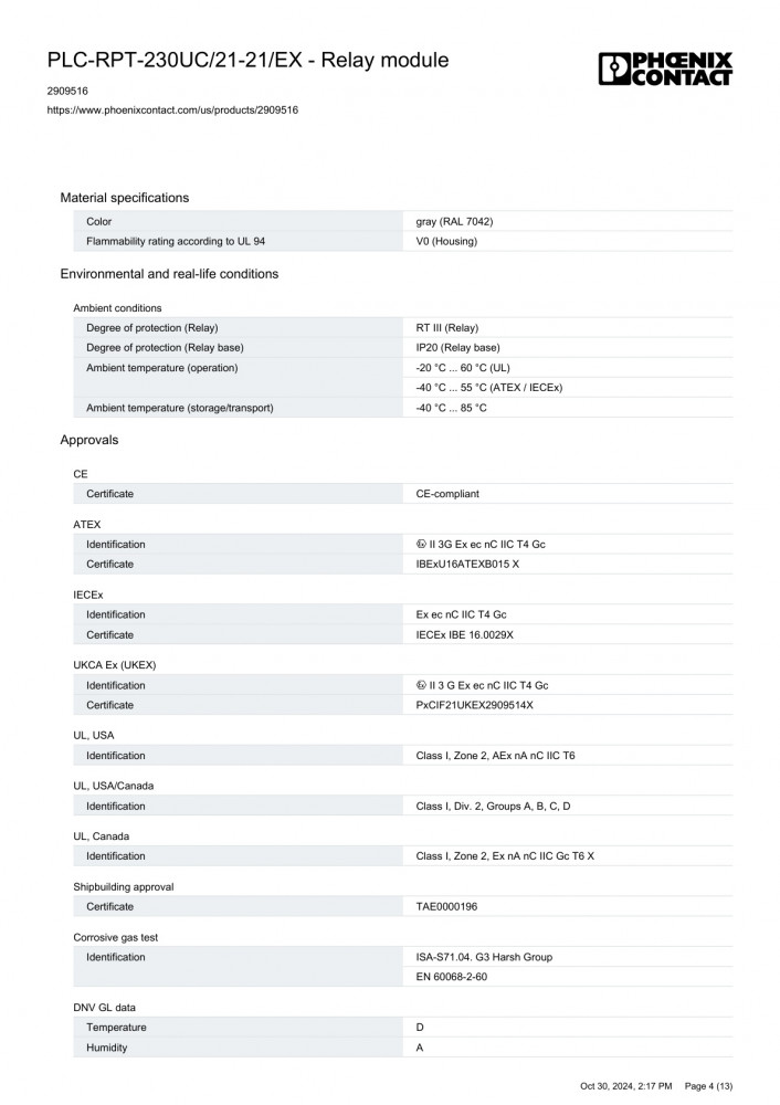 Phoenix Contact 2909516 technical document page 4
