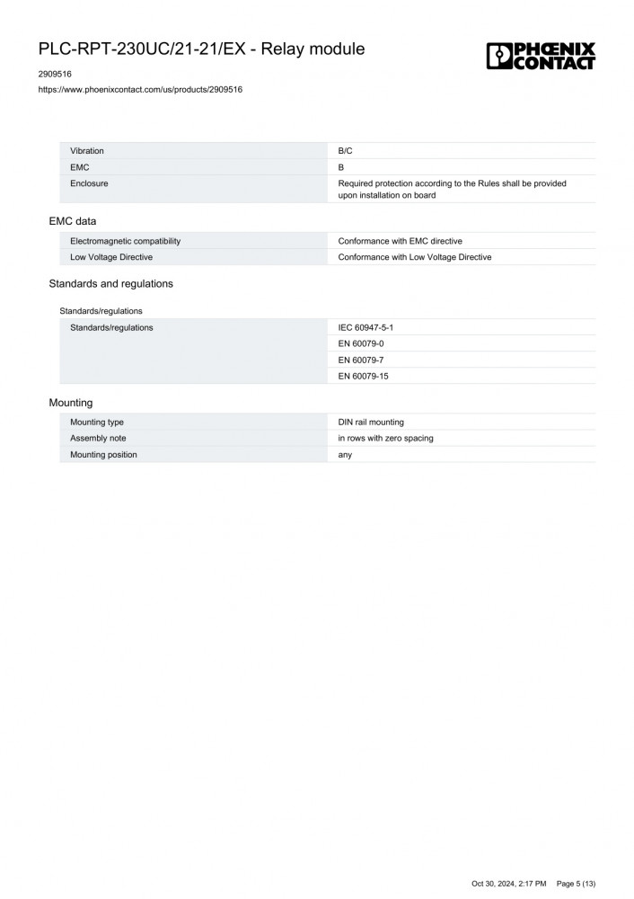 Phoenix Contact 2909516 technical document page 5