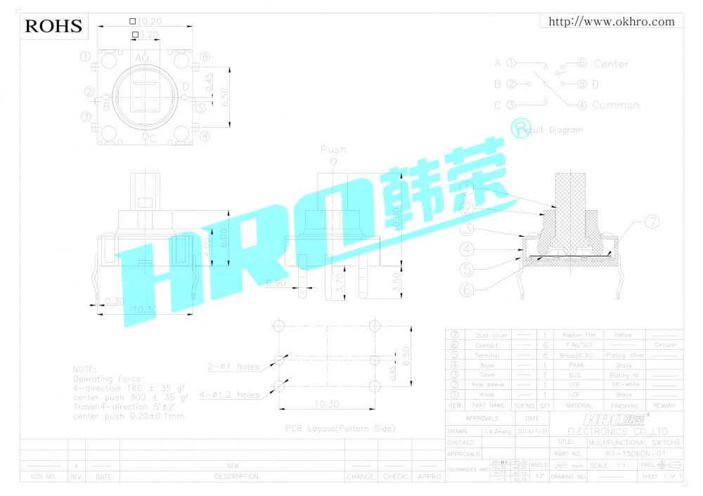 K1-1506DN-01 product drawing
