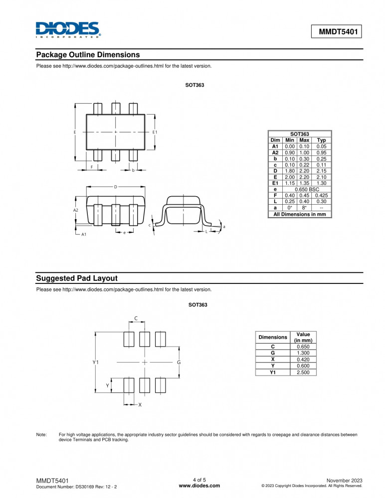 MMDT5401-7-F datasheet page 4