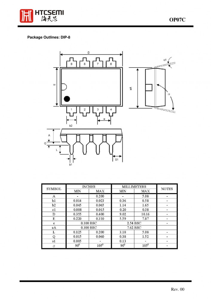 OP07CRZ technical document page 5