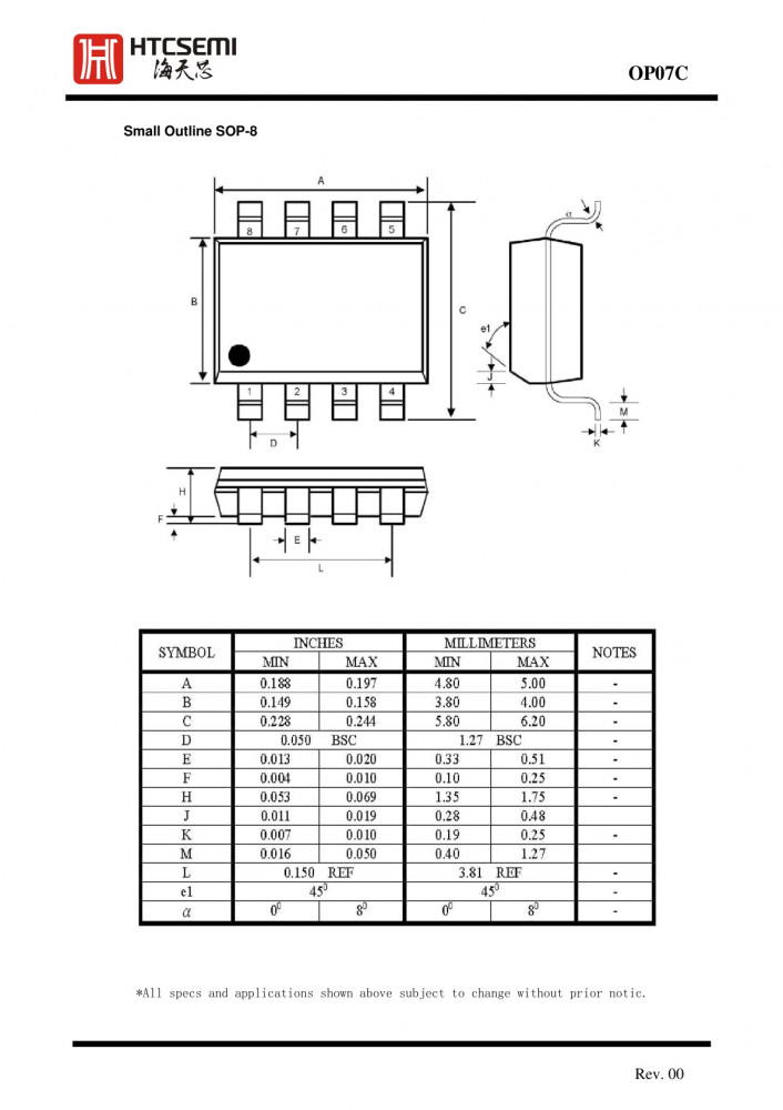 OP07CRZ technical document page 6