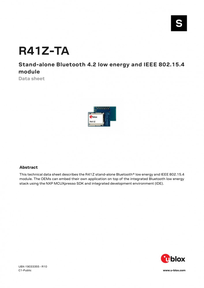 R41Z datasheet page 1
